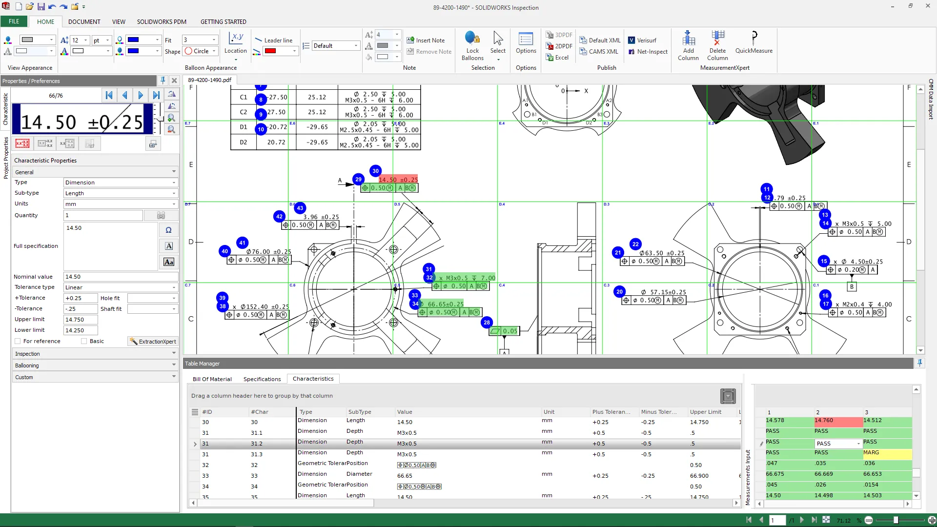 SOLIDWORKS Inspection - First Article & Inspection Documentation ...