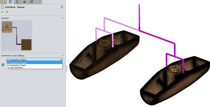 Symmetric Runners in SOLIDWORKS Plastics | GoEngineer