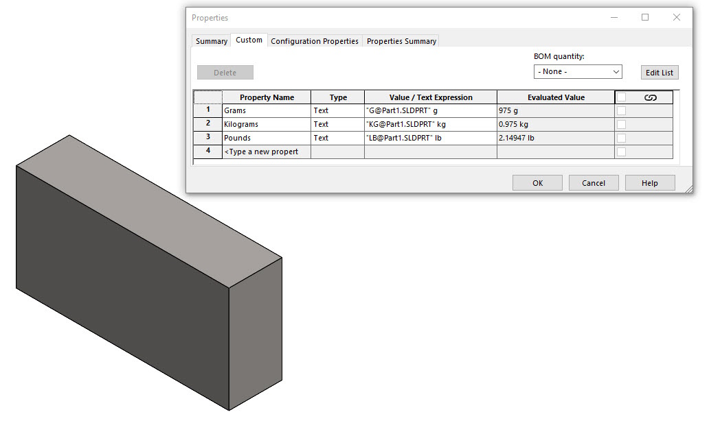 Automatic Unit Conversion in SOLIDWORKS File Properties | GoEngineer