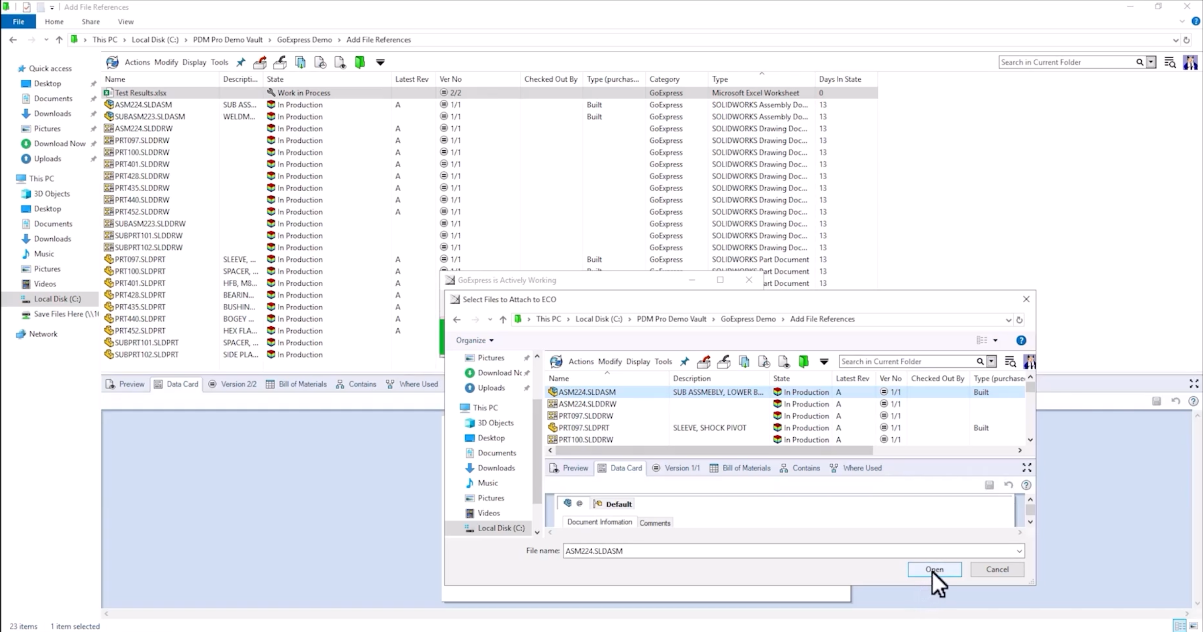 Automating SOLIDWORKS PDM Professional with GoExpress | GoEngineer