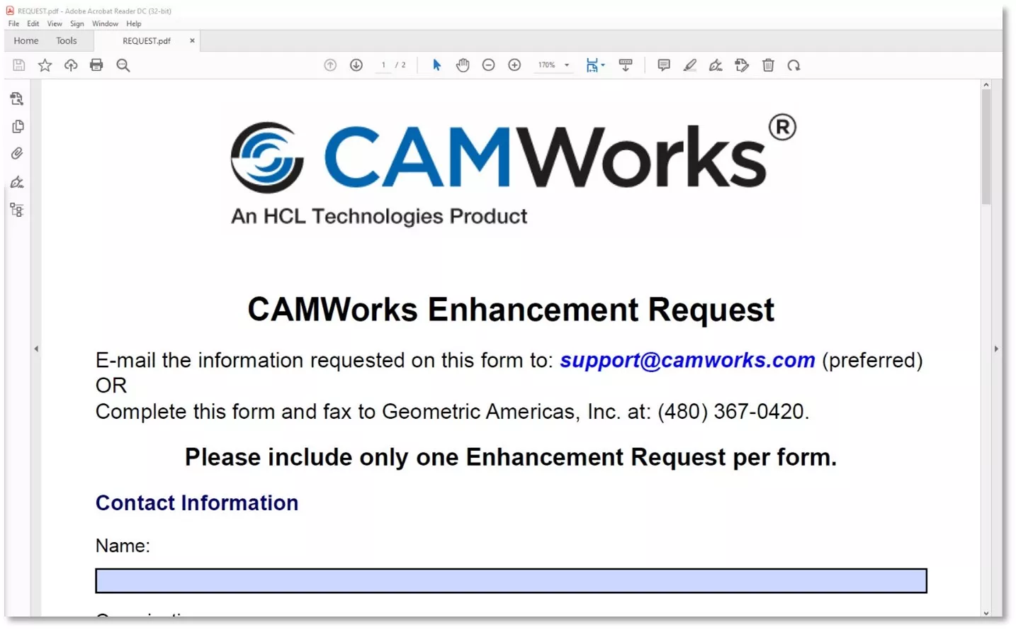 How To Submit A Camworks Enhancement Request Goengineer