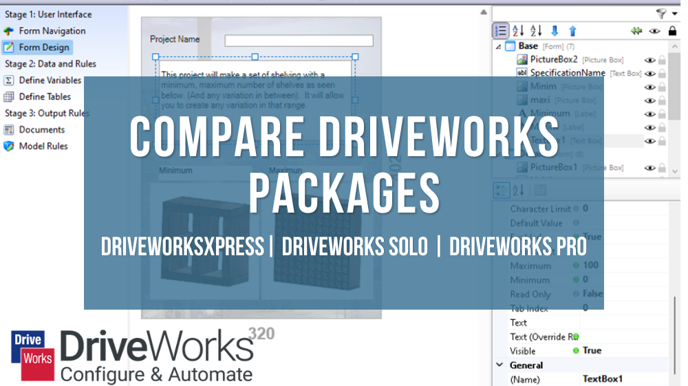 Compare DriveWorks Packages: Features in DriveWorksXpress, Solo & Pro ...