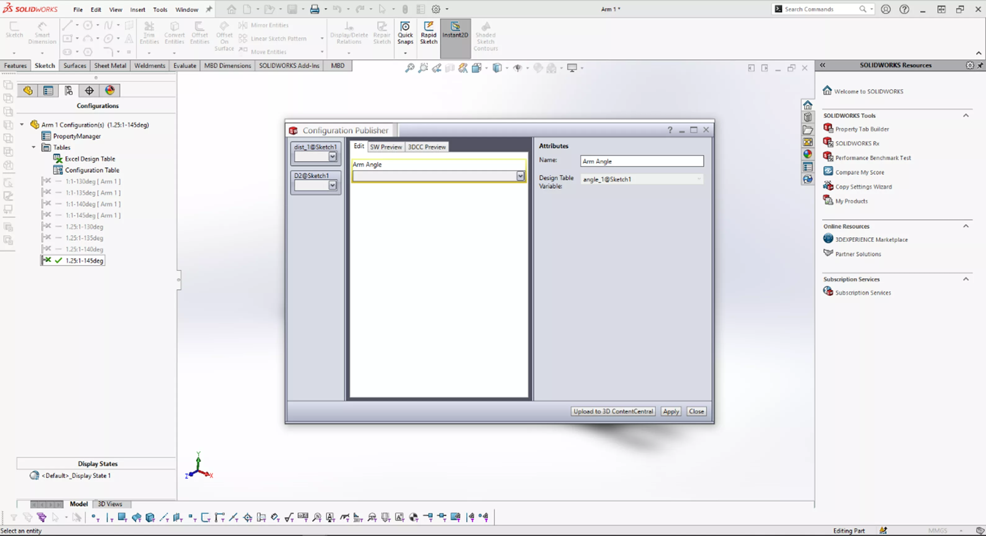 Solidworks Configuration Publisher Custom Dropdown Menus Goengineer