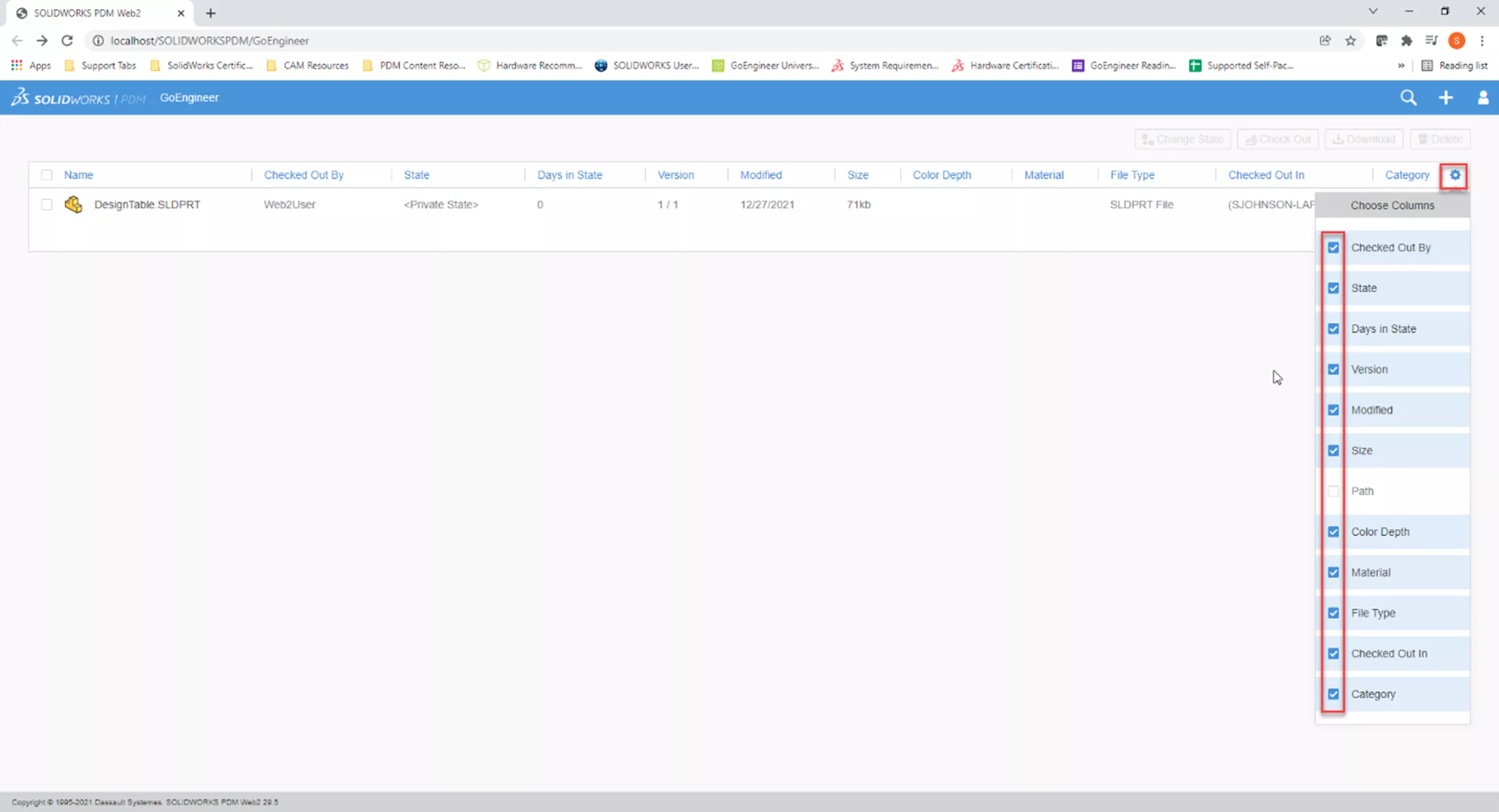 Solidworks Pdm Custom Column Sets In Web2 Goengineer