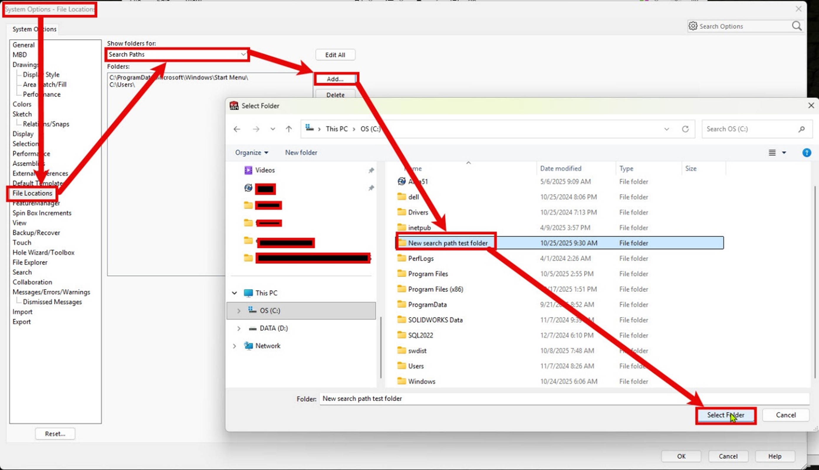 Adding and Removing Search Paths in SOLIDWORKS | GoEngineer