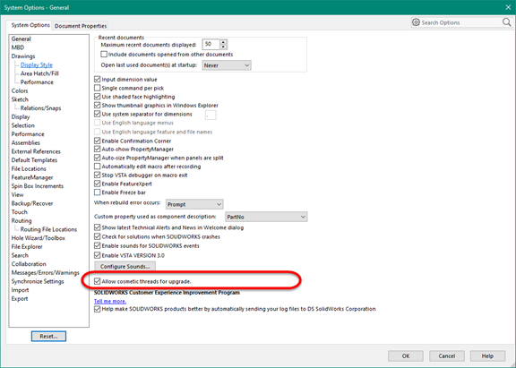 SOLIDWORKS Cosmetic Thread Upgrades | GoEngineer