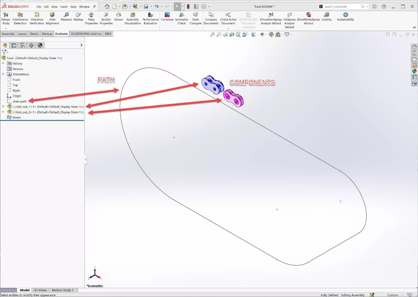 SOLIDWORKS Chain Component Pattern Tutorial | GoEngineer SOLIDWORKS Chain Component Pattern Tutorial | GoEngineer