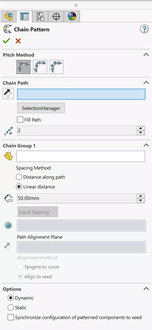 SOLIDWORKS Chain Component Pattern Tutorial | GoEngineer SOLIDWORKS Chain Component Pattern Tutorial | GoEngineer