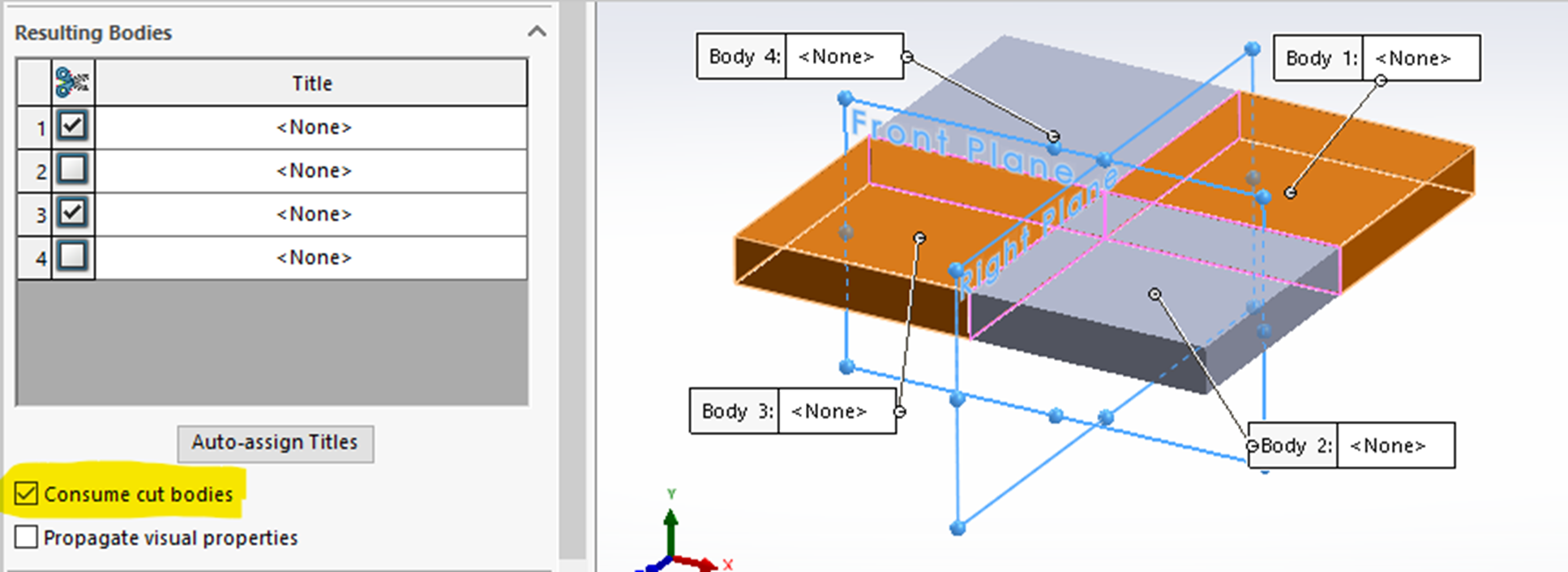 SOLIDWORKS Split Command Understanding Resulting Bodies | GoEngineer