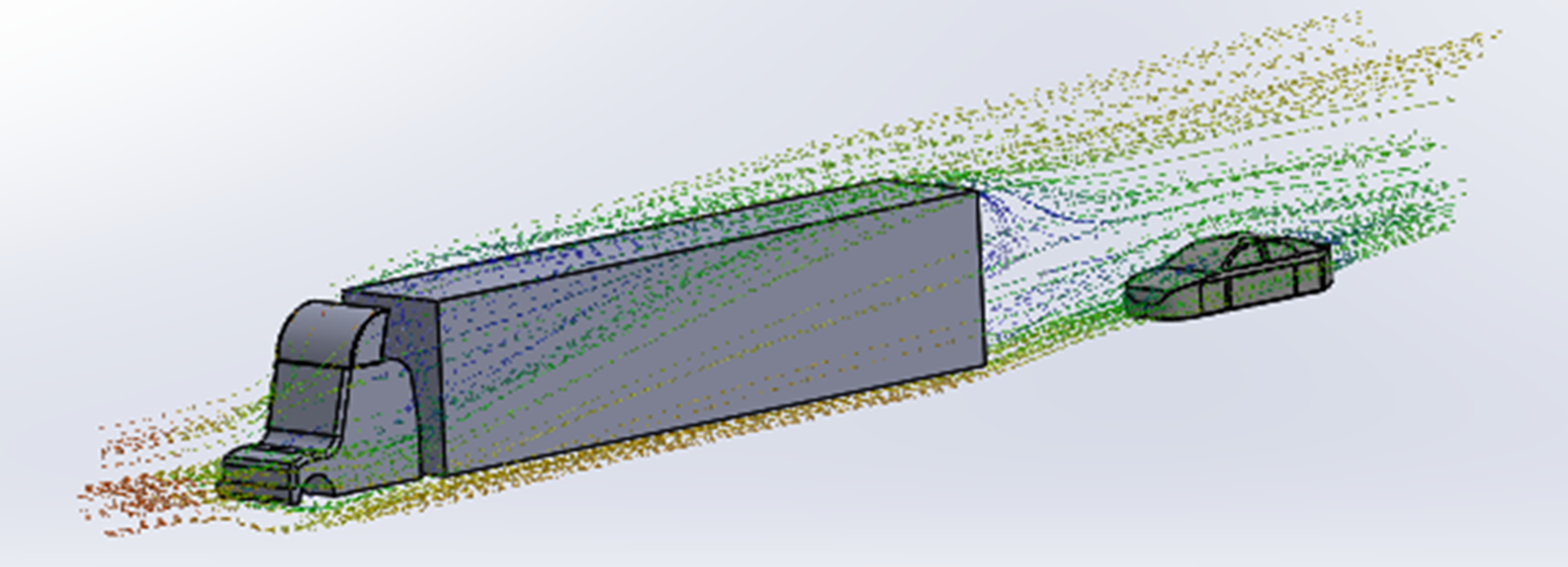 SOLIDWORKS Flow Simulation Semi-Truck Drafting and Drag Impacts ...