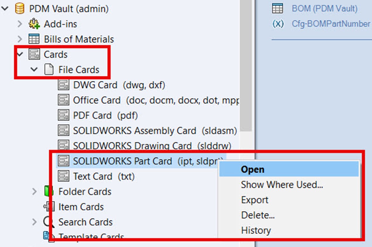 Configuration Properties in SOLIDWORKS PDM Data Cards | GoEngineer