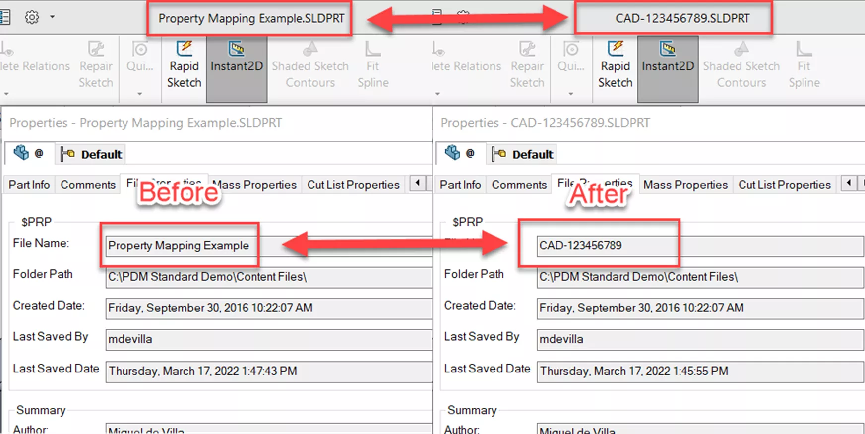Solidworks Pdm Variable Mapping Tips And Tricks Mass Properties File Properties Model