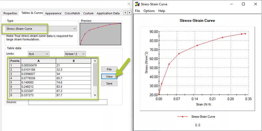Solidworks Simulation Nonlinear Material Model Type Setup Goengineer