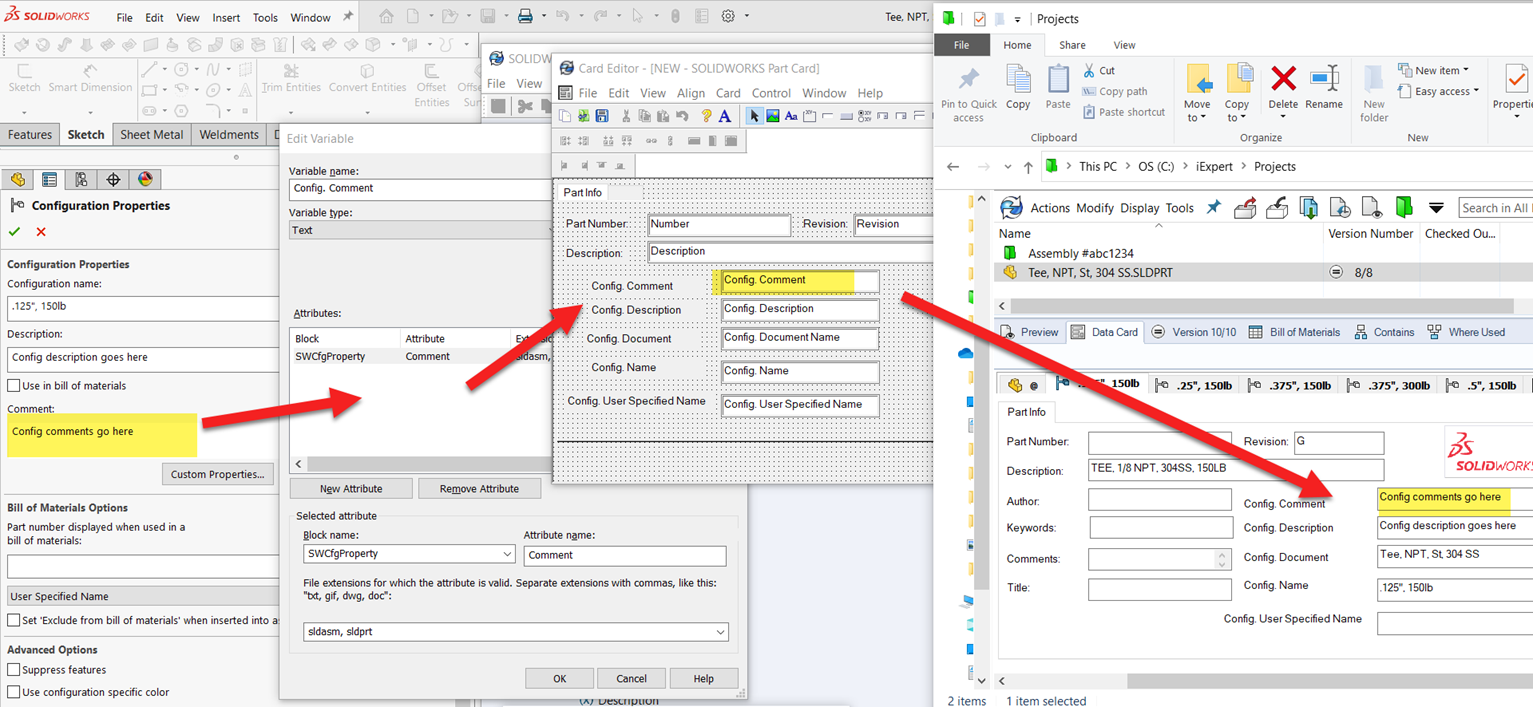 Link Configuration Specific Information To A Solidworks Pdm Data Card