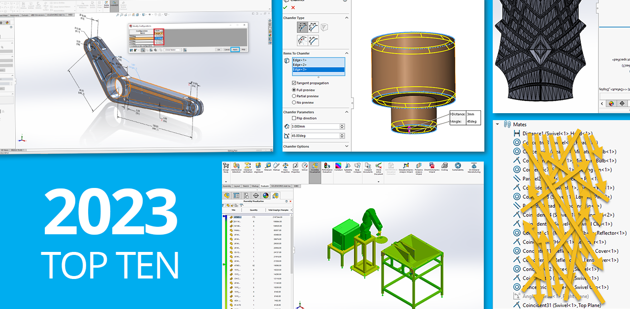 Top 10 SOLIDWORKS Tutorials of 2023 | GoEngineer