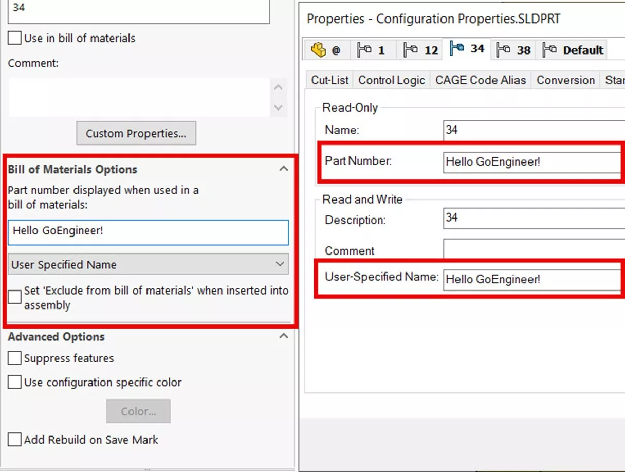 Configuration Properties In Solidworks Pdm Data Cards Goengineer
