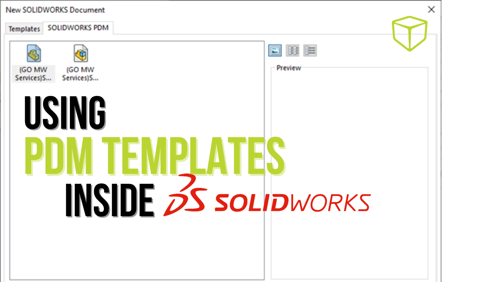Using Pdm Templates Inside Solidworks Goengineer